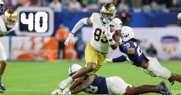 Transfer portal: Former Notre Dame wide receiver Jayden Thomas commits to Virginia