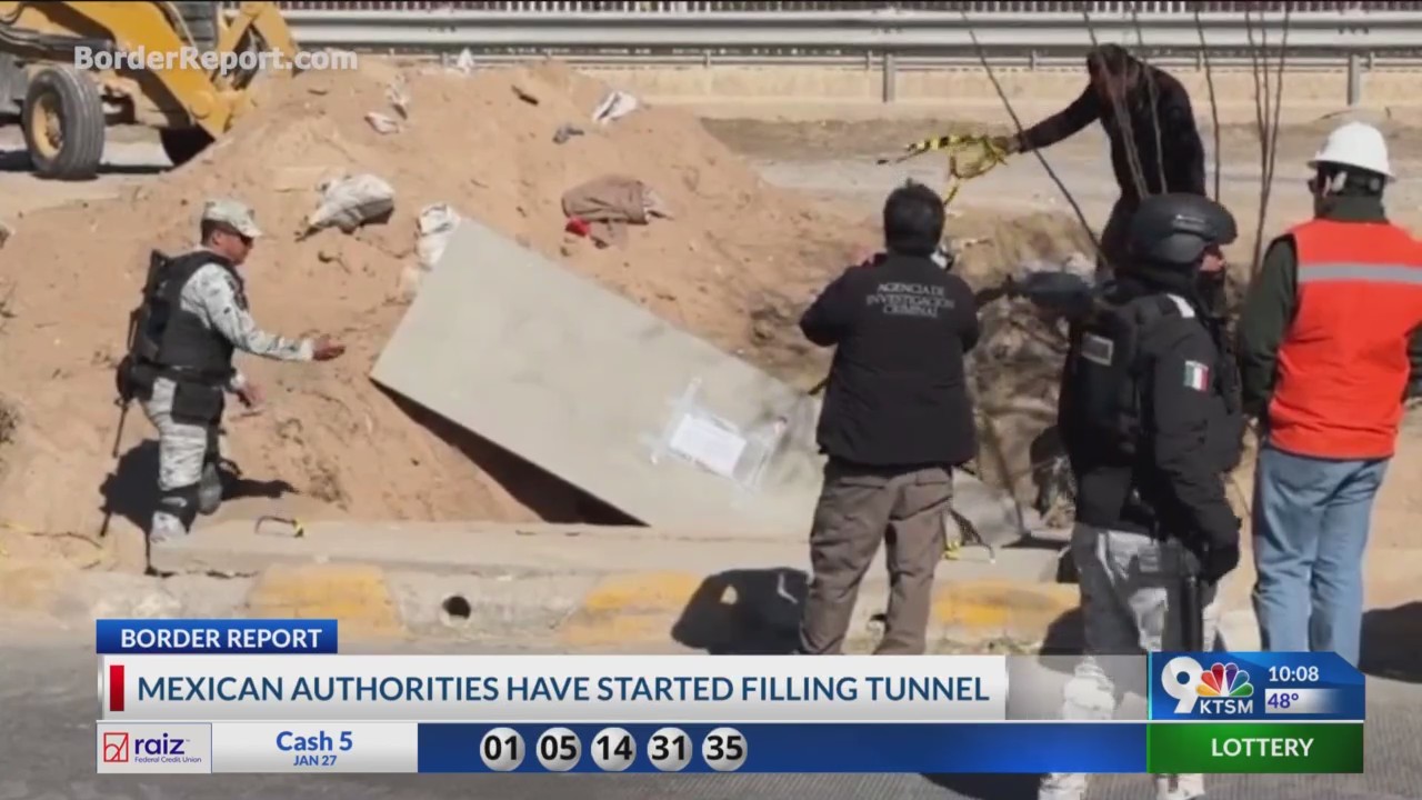 Mexico begins sealing up cross-border tunnel