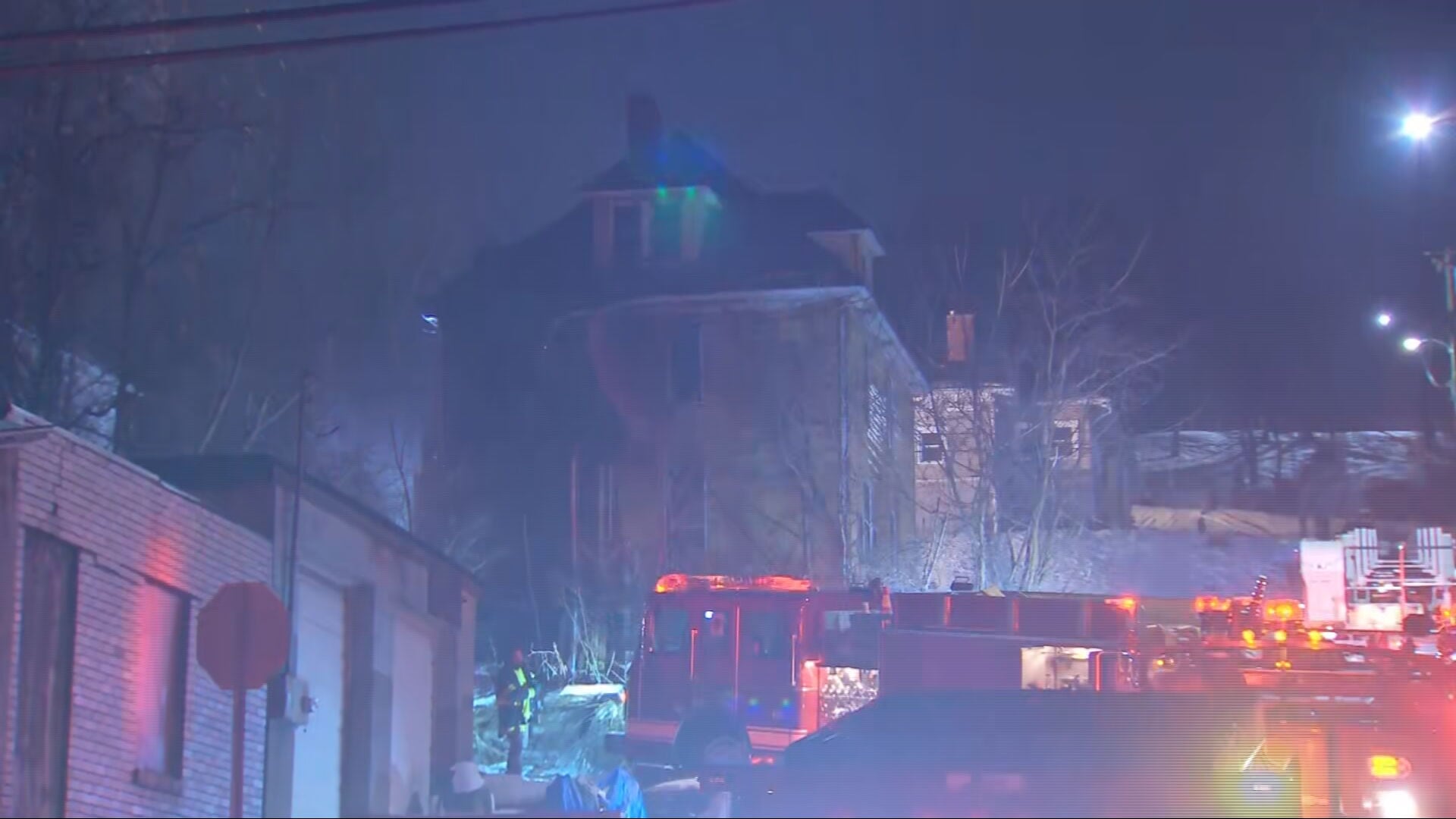 Heavy damage, smoke seen after house fire in Donora
