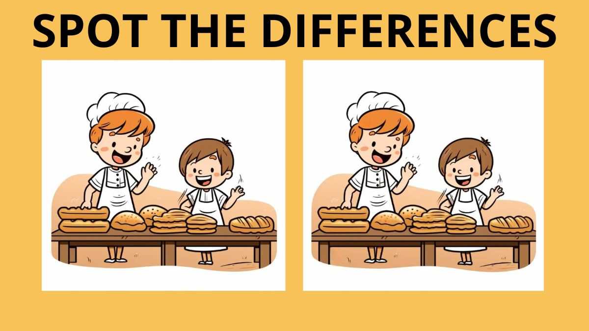 Spot the Differences: Spot 3 differences between the baking pictures in ...