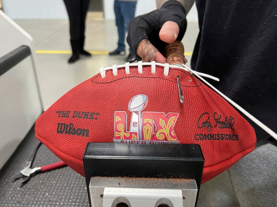 Watch: Inside how Super Bowl footballs are made