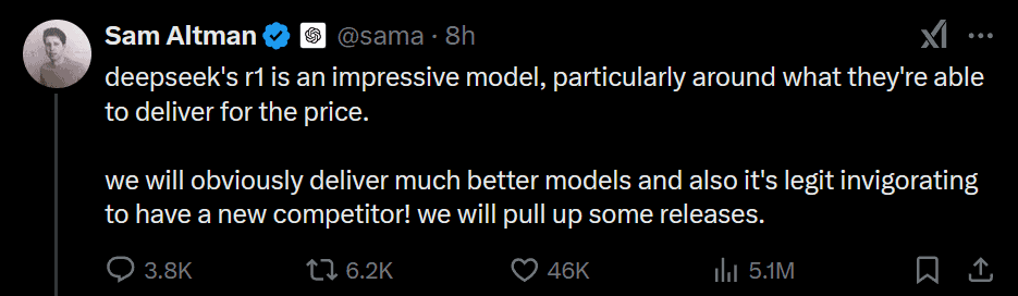 Sam Altman said it was “hopeless” for smaller AIs to compete with ...