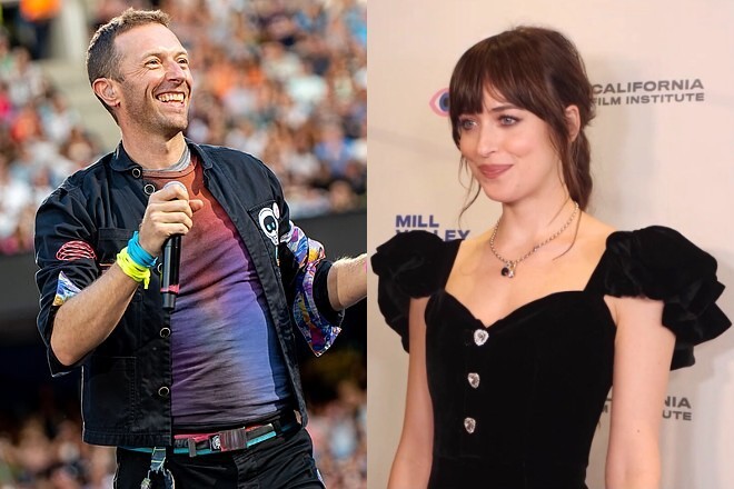 Coldplay's lead singer Chris Martin, girlfriend Dakota Johnson visit ...
