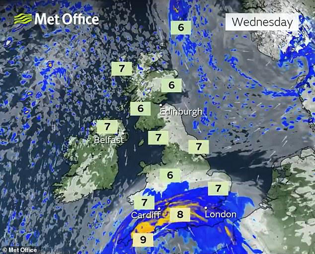 Storm Herminia maps reveal where heavy rain will drench Britain today