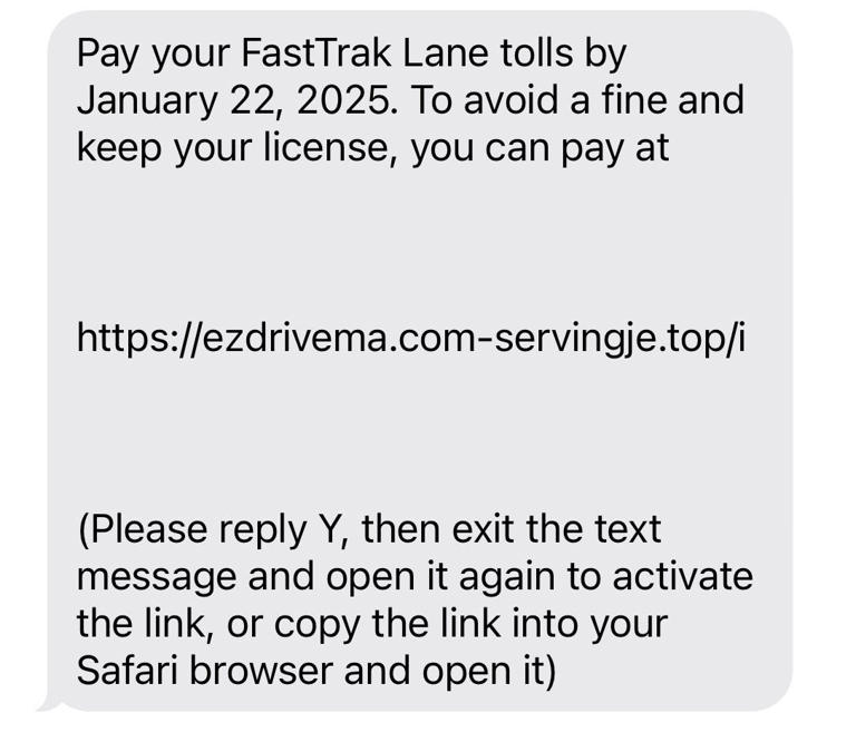 New York State warns of E-ZPass phishing scam