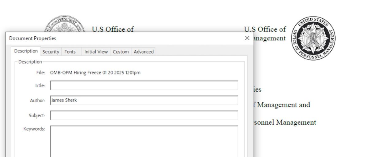 Federal Agency Scrubs Metadata After Memo Exposes Authors Were ...