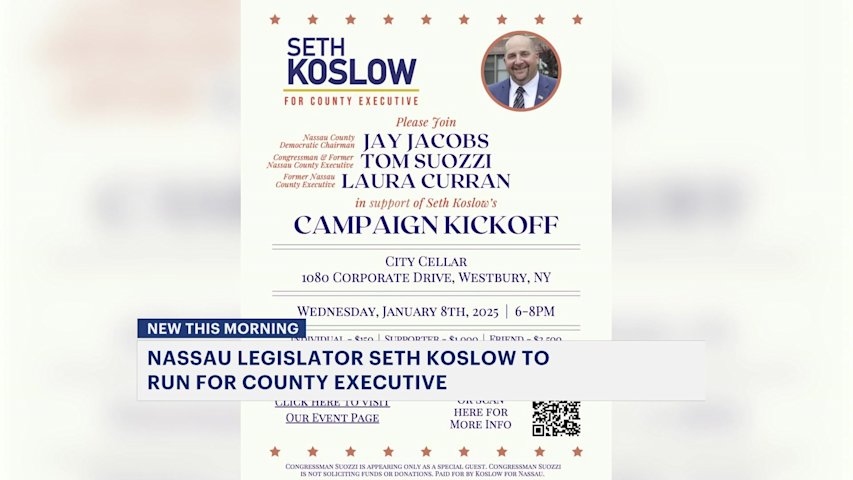Nassau Democrat Seth Koslow running for county executive