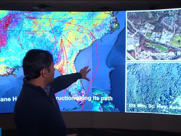 ORNL uses ForWarn tool to help depict Hurricane Helene damage