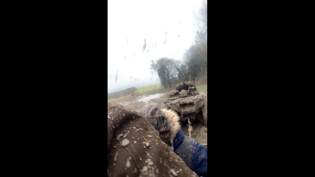 Friends enjoy muddy adventure while towing quad bike in Leicester ...