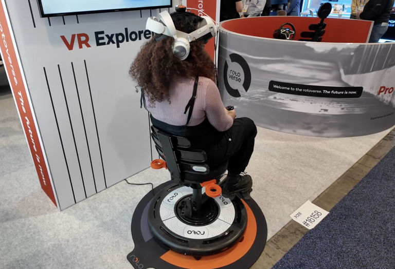 This spinning VR chair at CES 2025 somehow didn't make me feel like ...