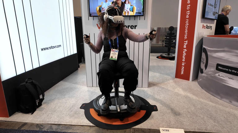 This spinning VR chair at CES 2025 somehow didn't make me feel like ...