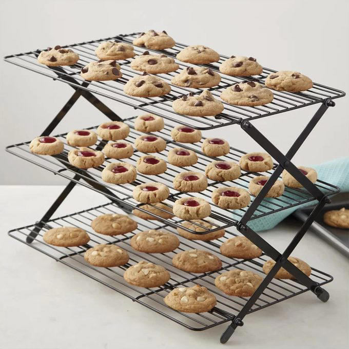 This Collapsible Baking Rack Offers Triple the Cookie Cooling Space