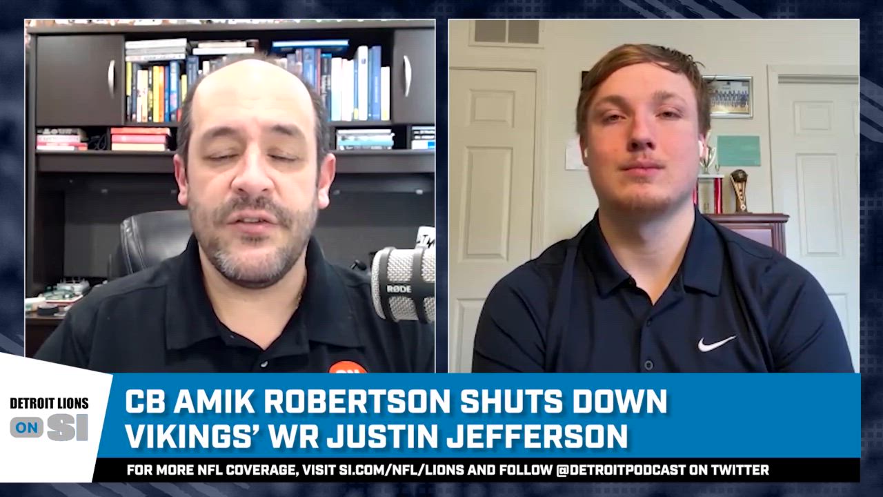 Detroit Lions CB Amik Robertson Shuts Down Justin Jefferson