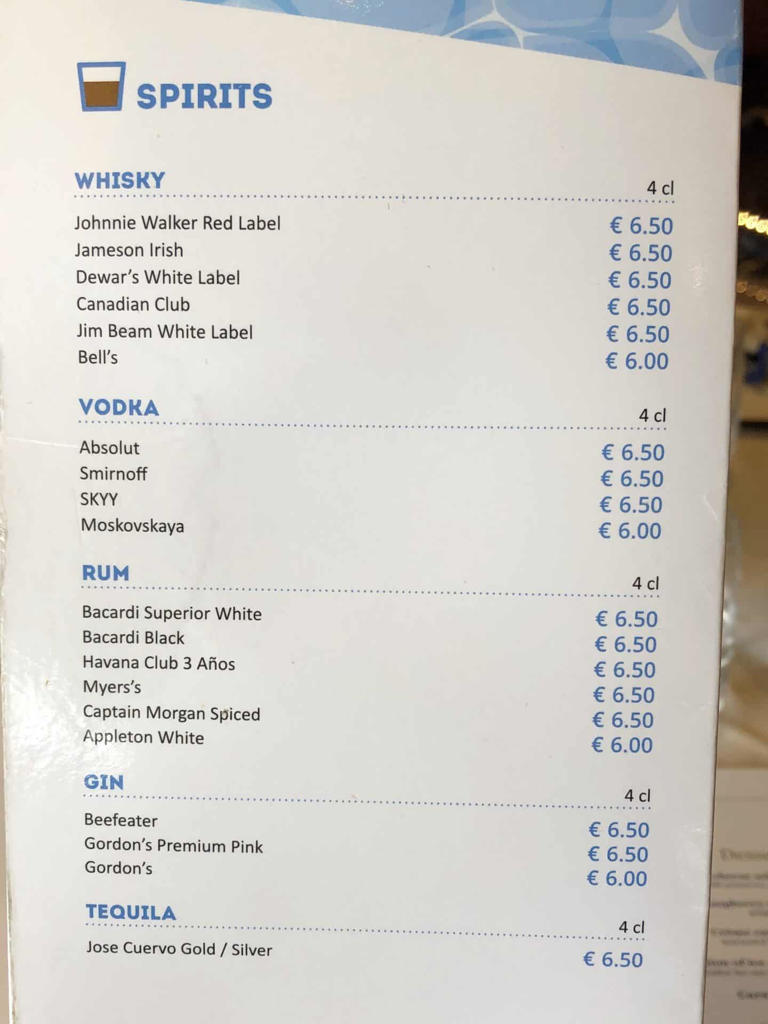 MSC drink packages and menus the ultimate guide