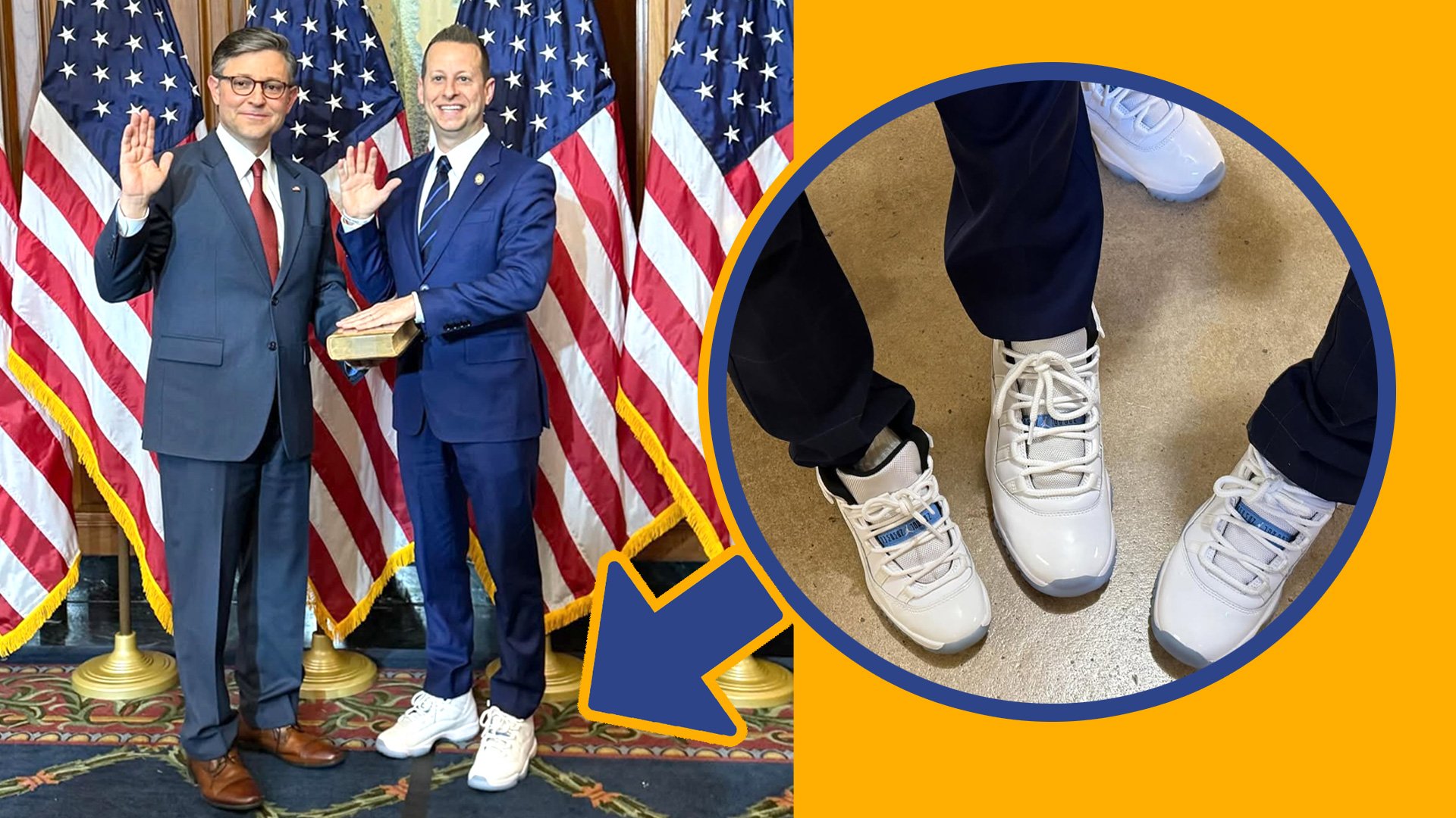 Congressman Jared Moskowitz Sworn In Rocking Air Jordan 11 “Legend Blue ...