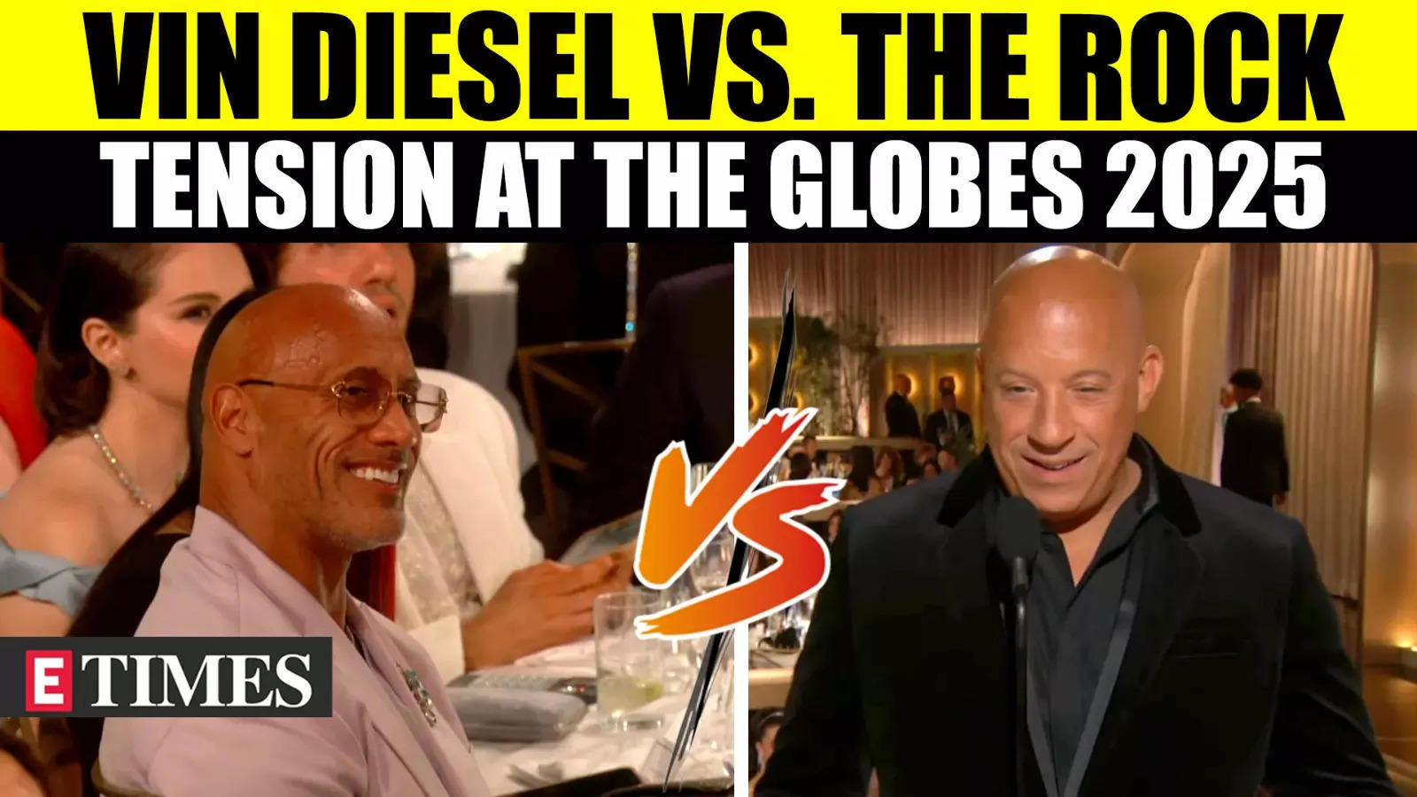 Vin Diesel and The Rock's Golden Globes Interaction Has Fans ... Vin Diesel and The Rock's Golden Globes Interaction Has Fans ...