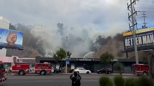 LA wildfires get dangerously close to Hollywood's iconic Sunset Strip