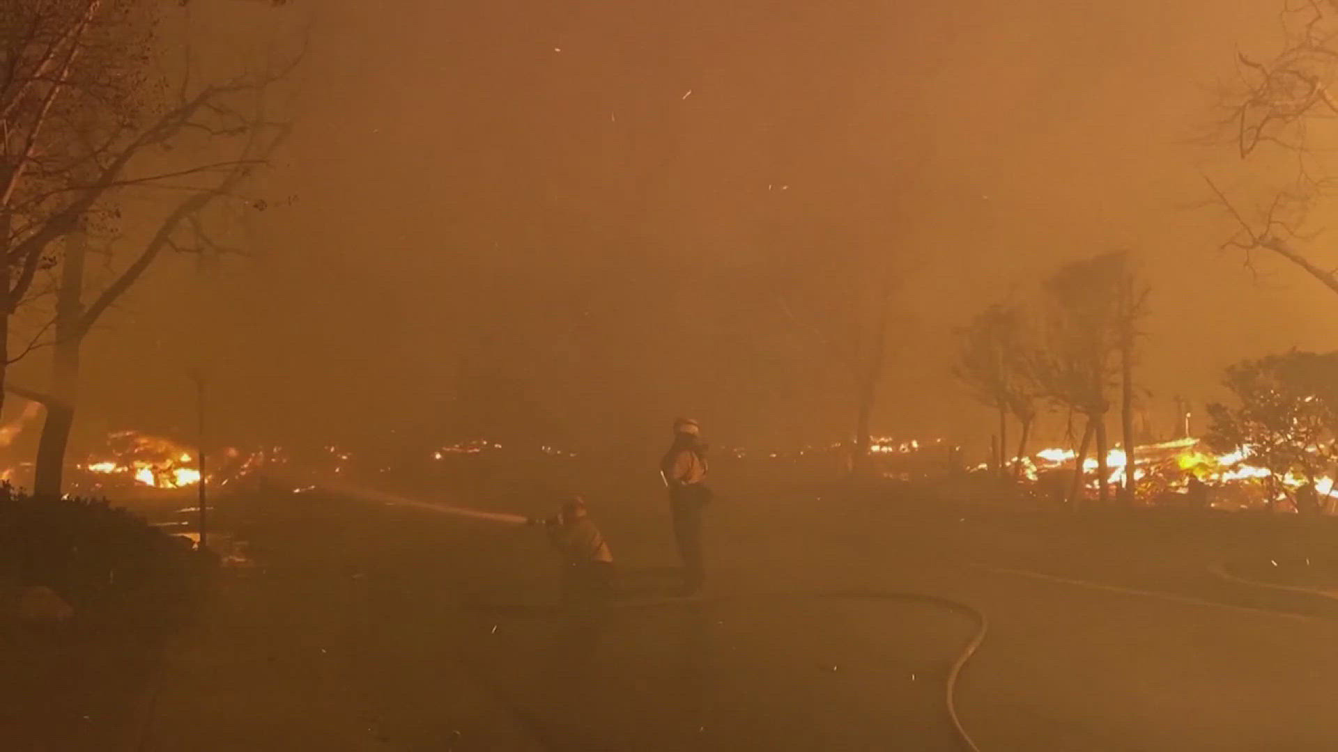 California firefighters face frigid temperatures and flames California firefighters face frigid temperatures and flames