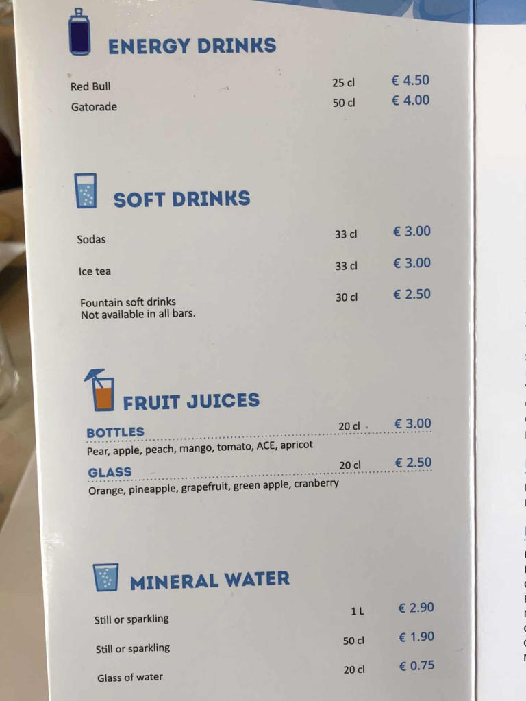 MSC drink packages and menus the ultimate guide