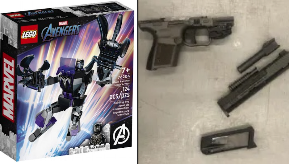 WHAT THE BLOCK! Gun parts 'artfully concealed' in LEGO set at Newark ...