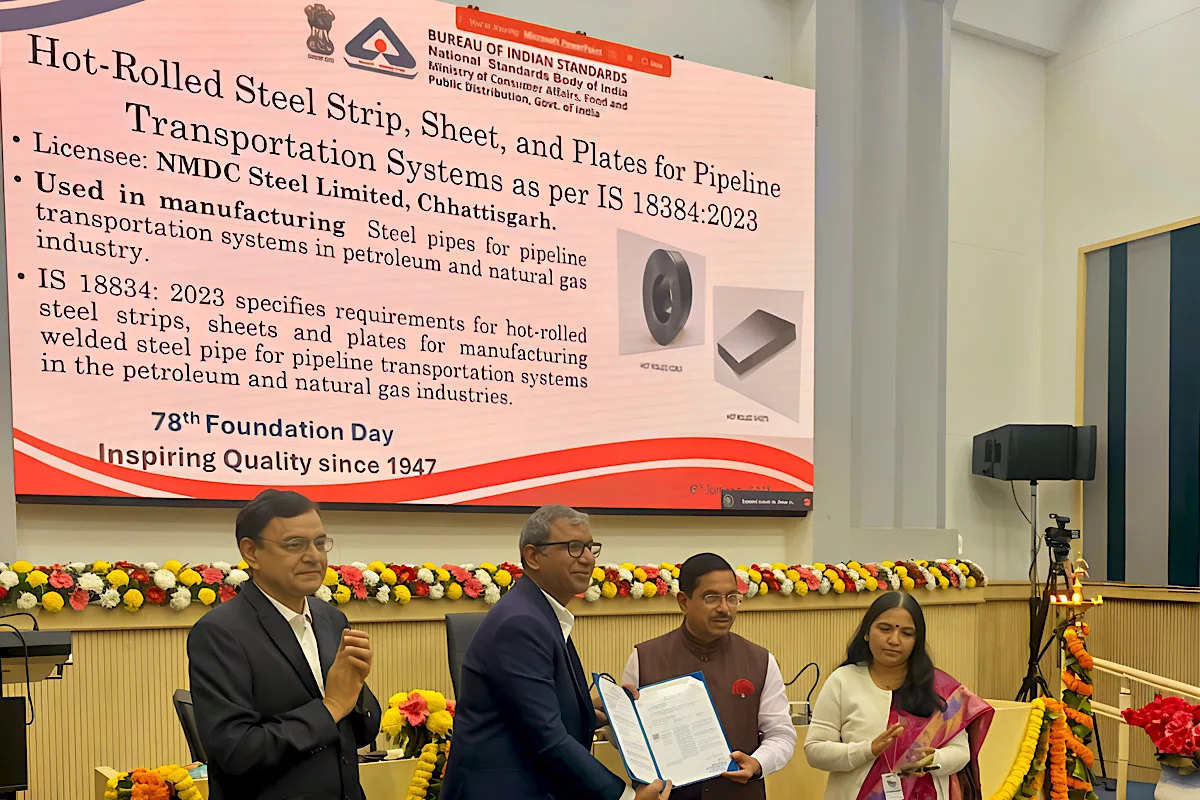 NMDC Steel acquires all-India first BIS certification for pipeline ...