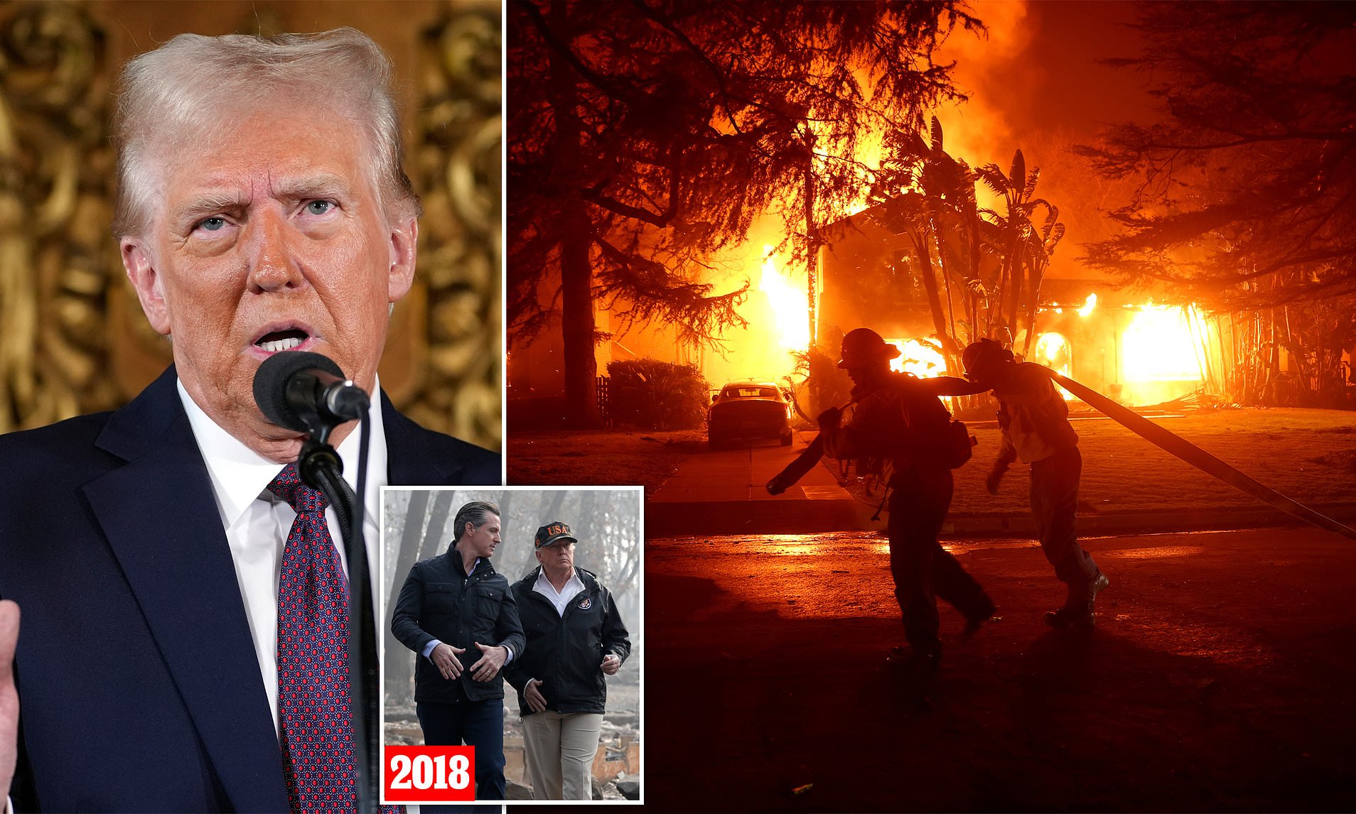 Trump blames 'Gavin Newscum' for raging California wildfires
