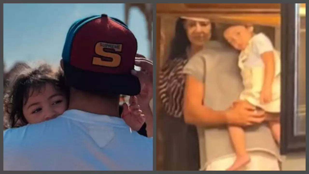 Raha proves she is 'daddy's little girl' as she hugs Ranbir Kapoor ...