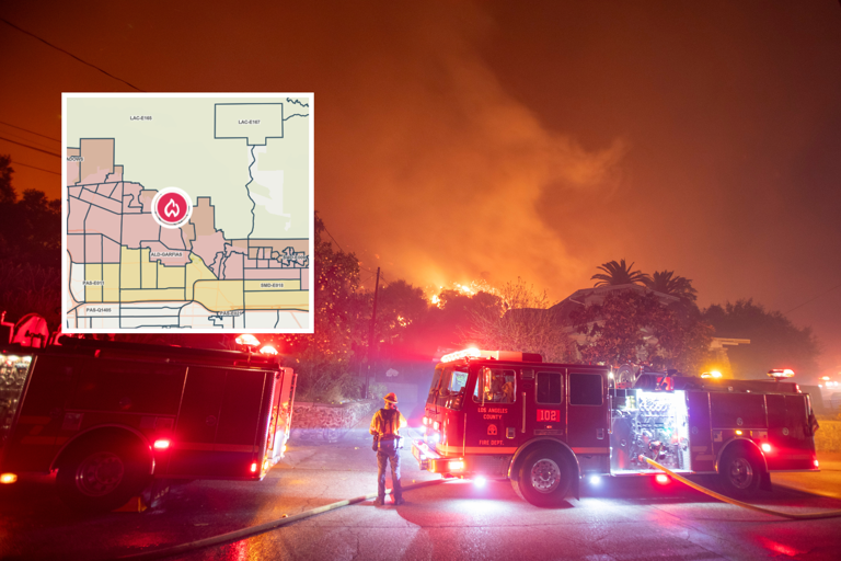 Eaton Fire Map as California Blaze More Than Doubles in Size