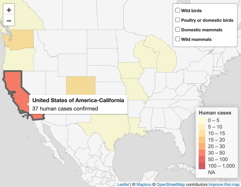 New Map Tracks Bird Flu Cases as U.S. Reports First Human Death