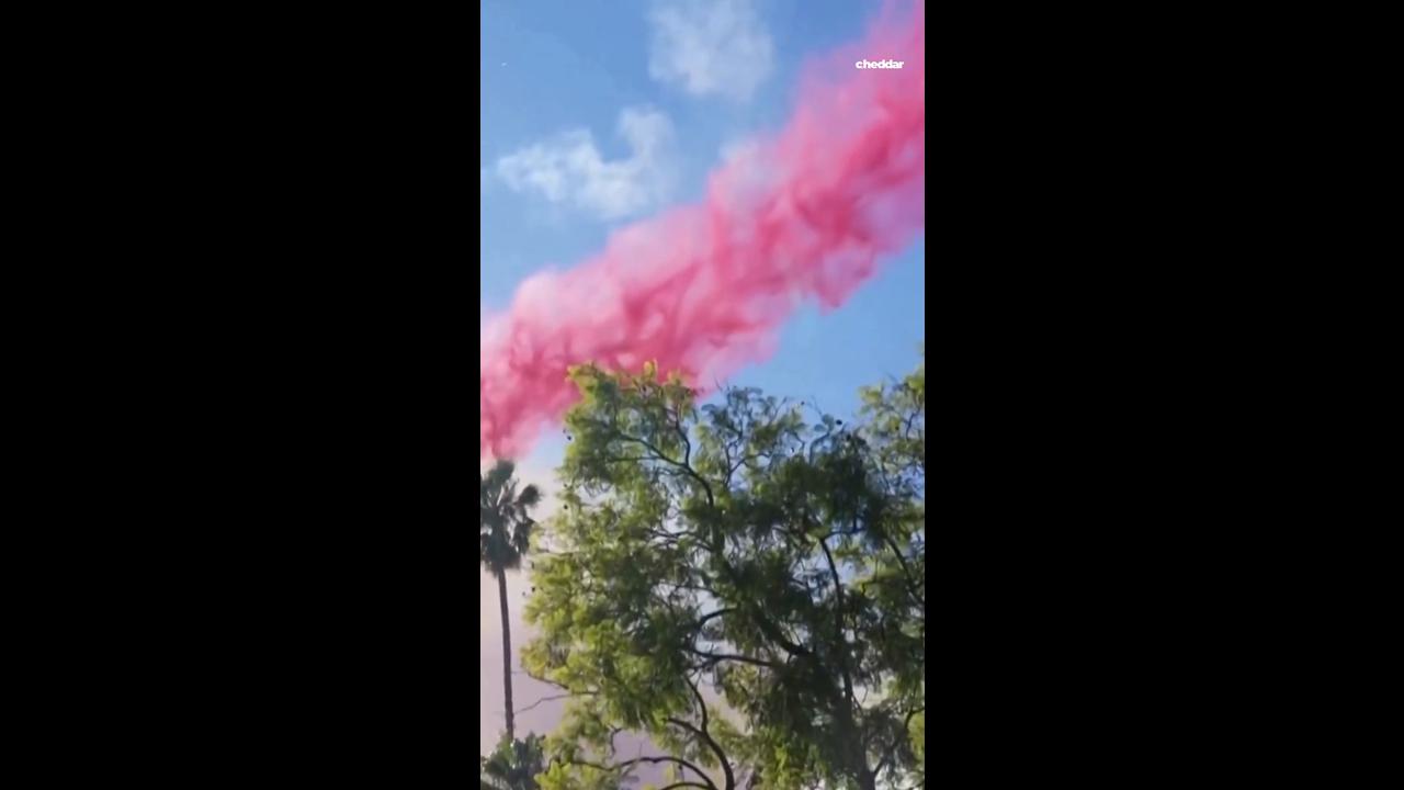 Hot-pink fire retardants used to battle LA wildfires