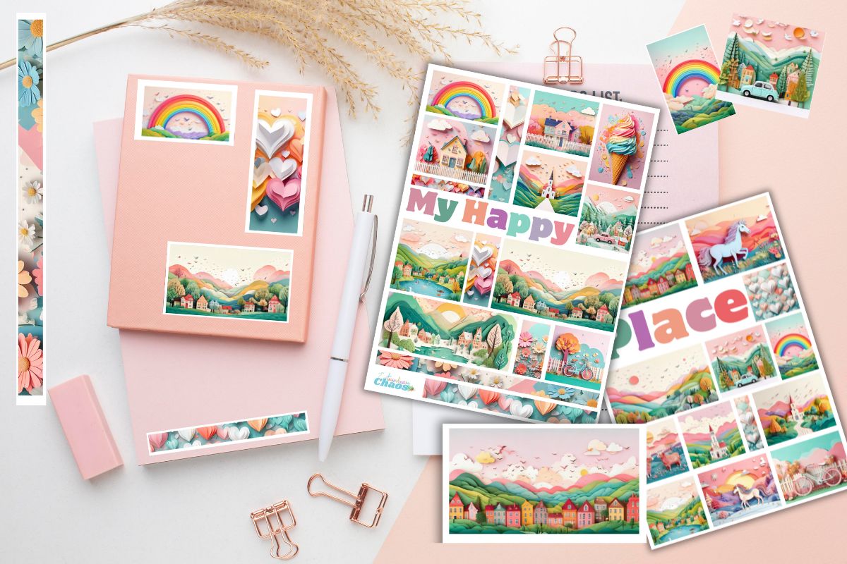Free Printable Happy Place Planner And Scrapbooking Stickers