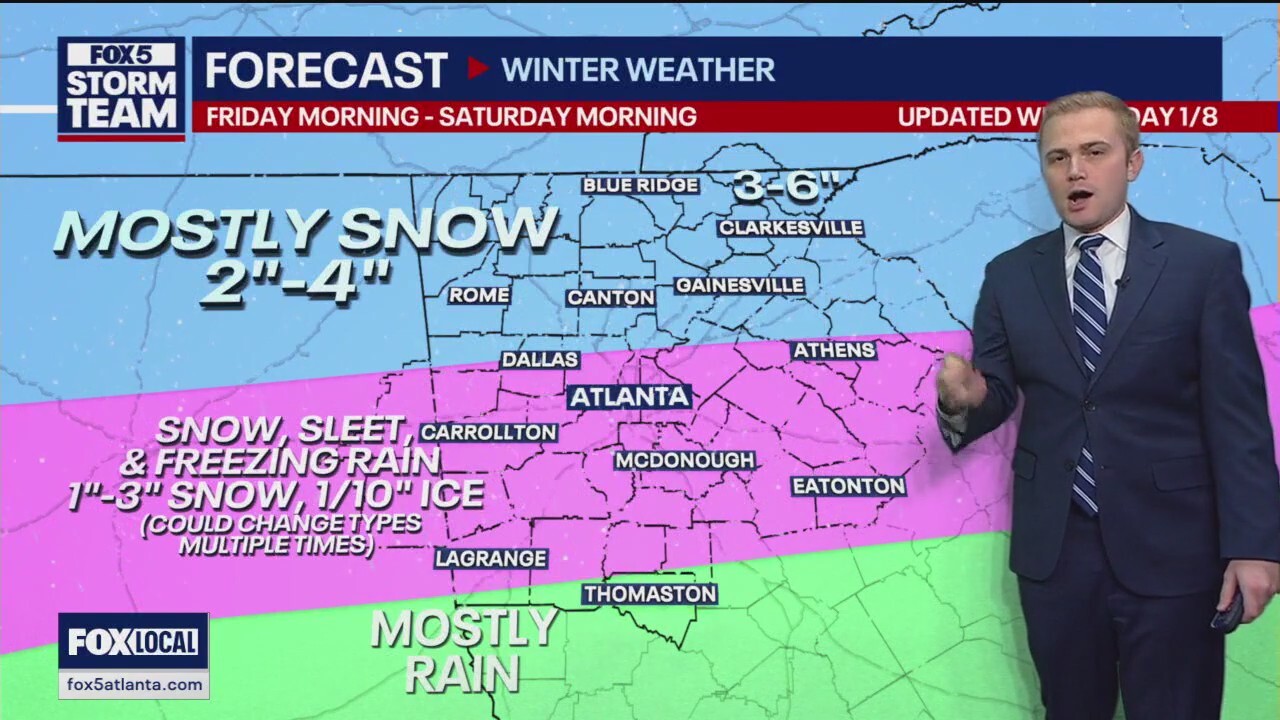 Winter Storm Forecast for Metro Atlanta and North Georgia