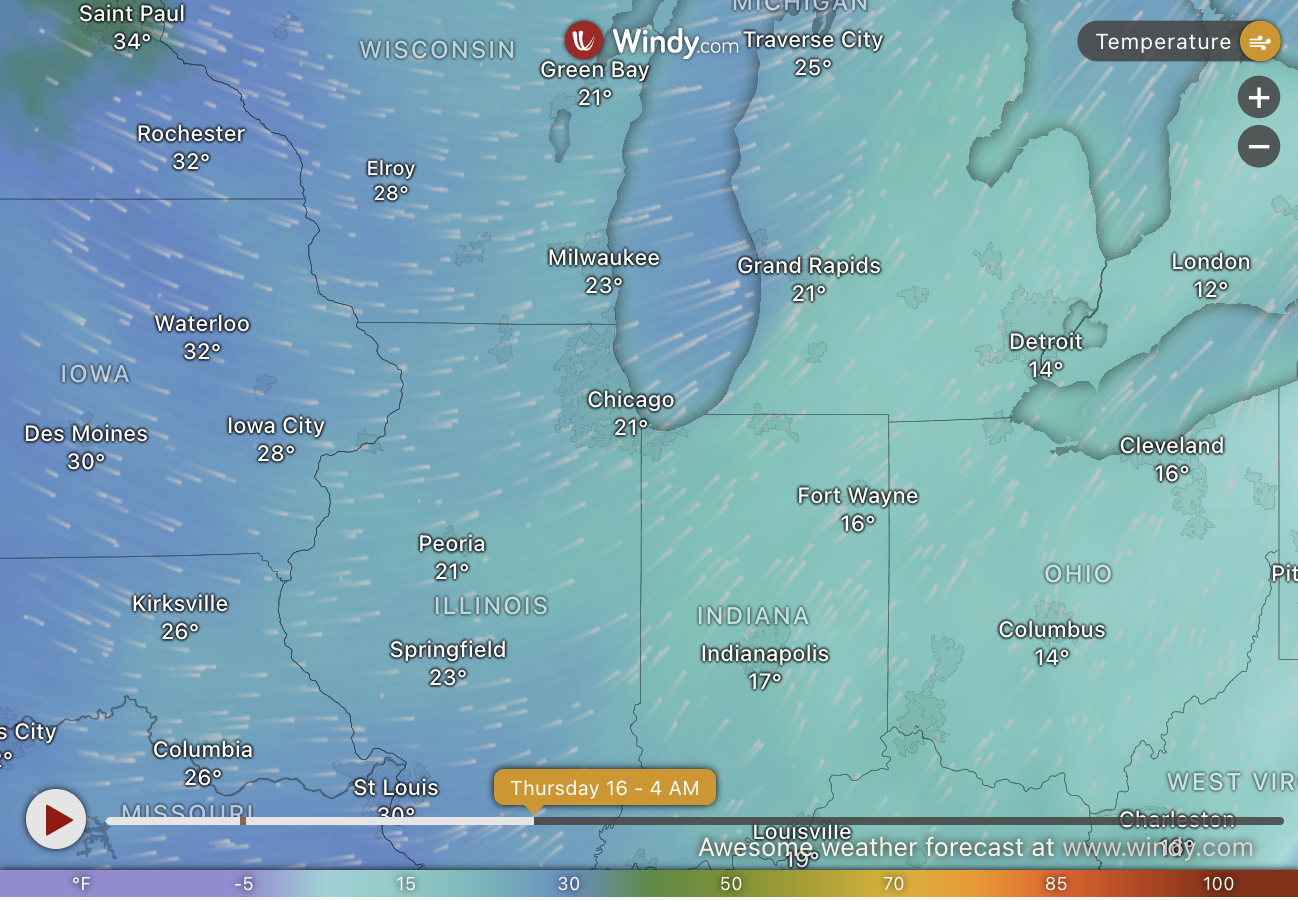 Chicago Temperatures Expected to Drop Below 10 Degrees