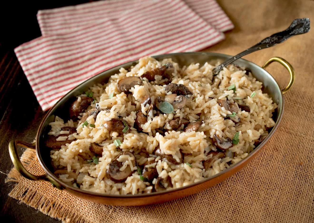 Mushroom and Sage Rice Pilaf