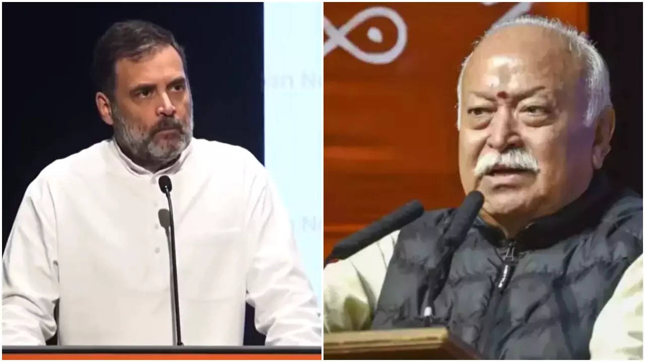 'Amounts to treason': Rahul Gandhi slams Mohan Bhagwat's 'true ...