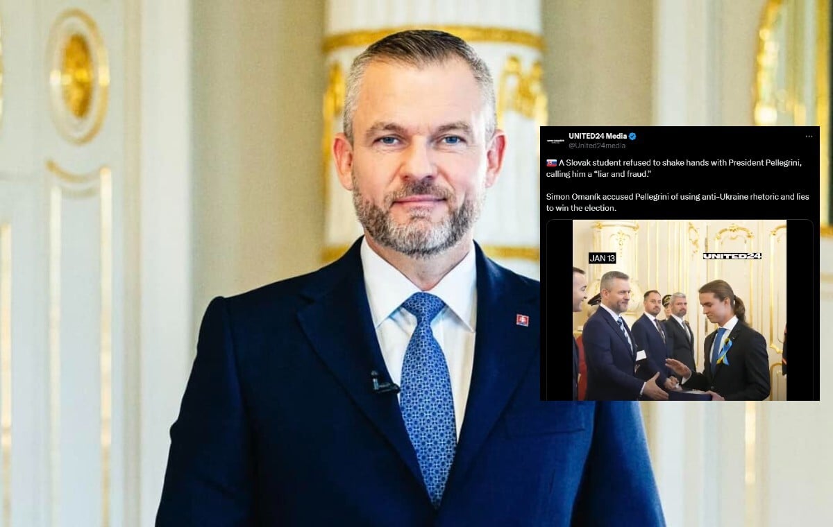 Nagrodzony uczeń odmówił podania ręki prezydentowi Słowacji