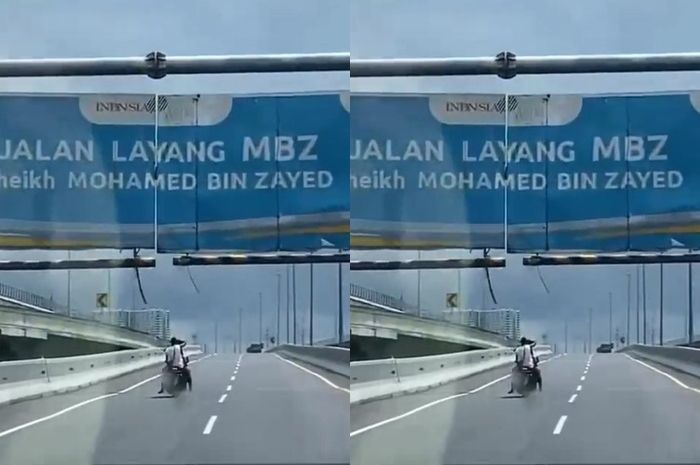 Viral Video Pemotor Bonceng Tiga Masuk Tol MBZ, Polisi Ungkap Fakta ...