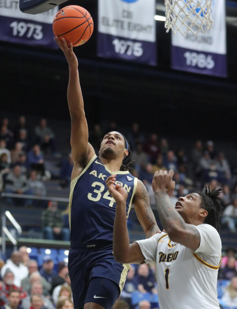 Akron basketball score vs. Toledo | Zips rally for MAC win with huge ...