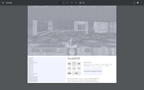 あの「DOOM」がついにPDFファイルに移植される