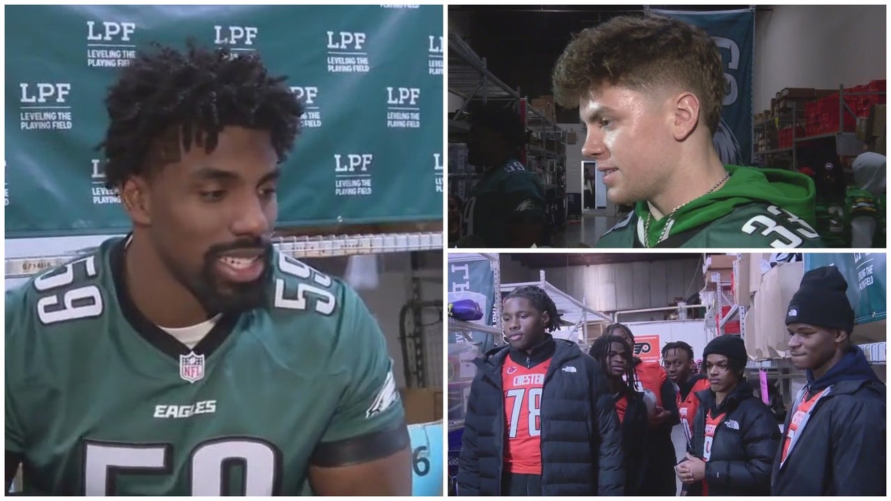 Philadelphia Eagles Cooper DeJean, Thomas Booker IV work with high ...