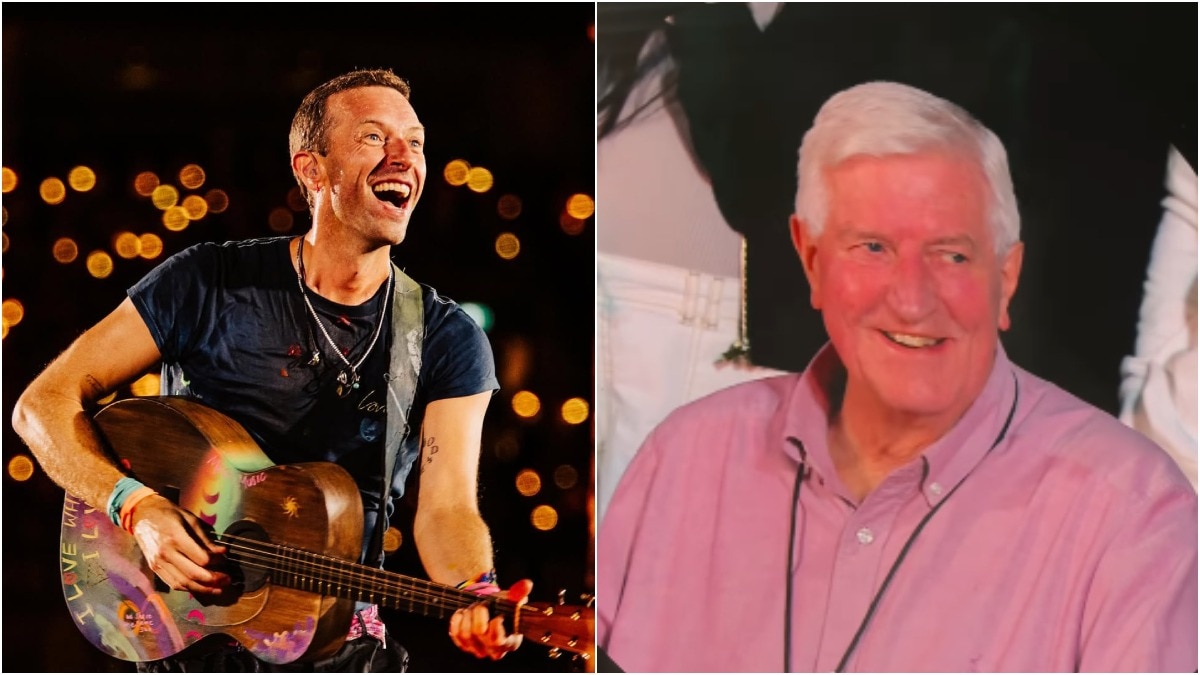 Chris Martin gives a shout out to his father during Coldplay's Abu ...