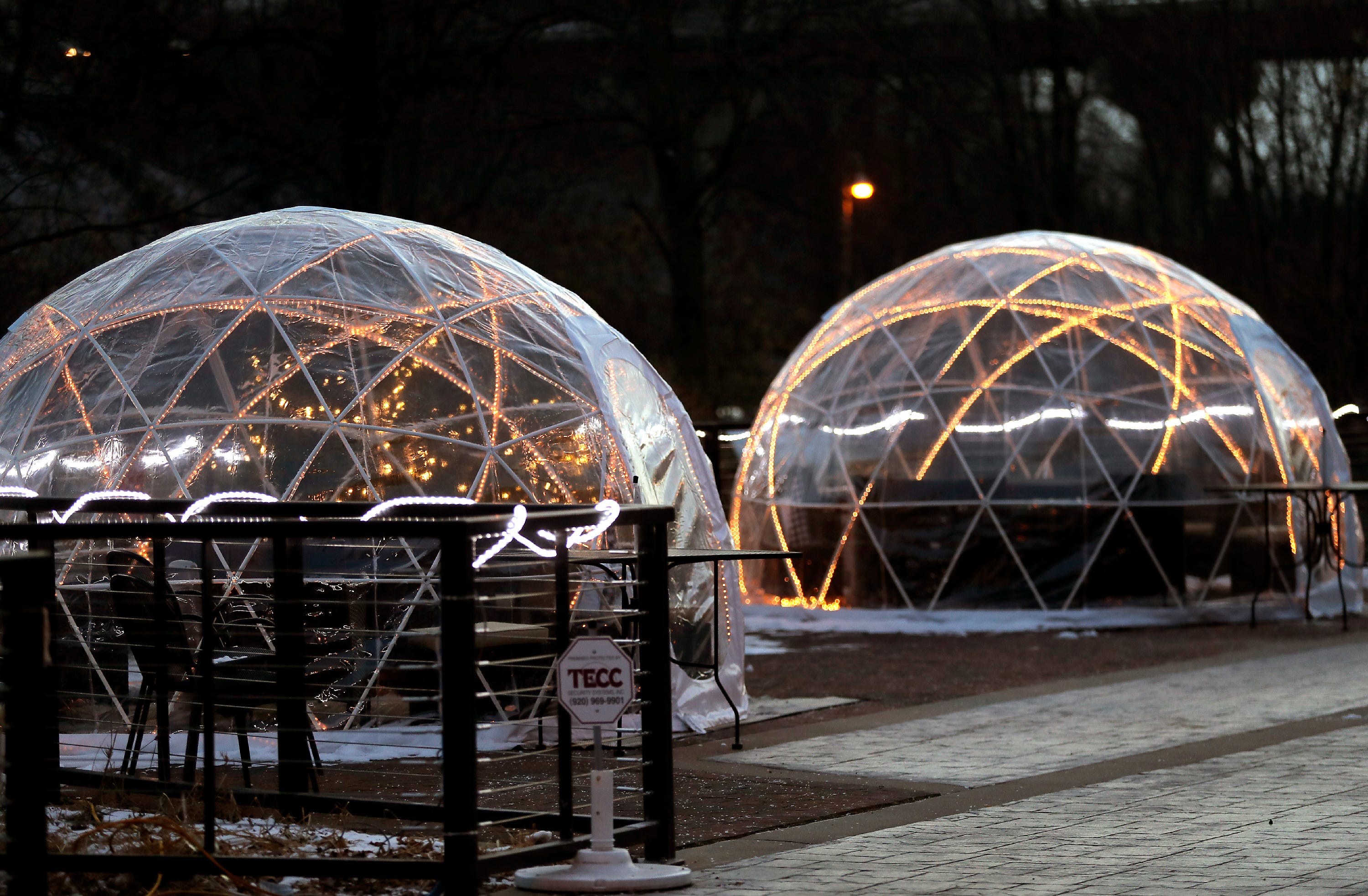 Enjoy a cozy outdoor dinner under a dome at these Fox Cities and Green ...