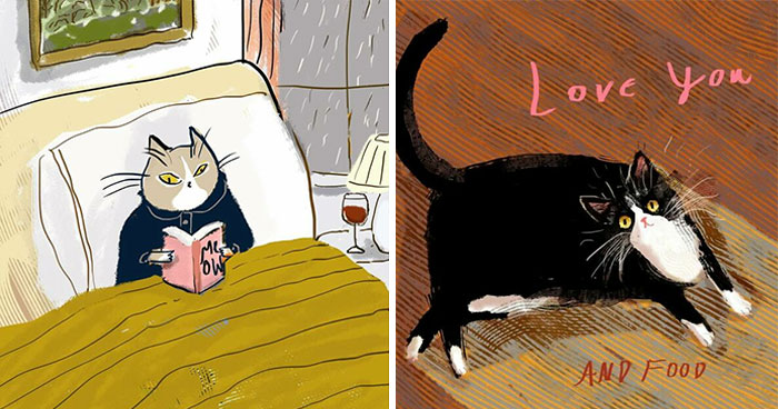 28 Whimsical Illustrations That Focus On Cats And Everyday Life, By Jamie Shelman