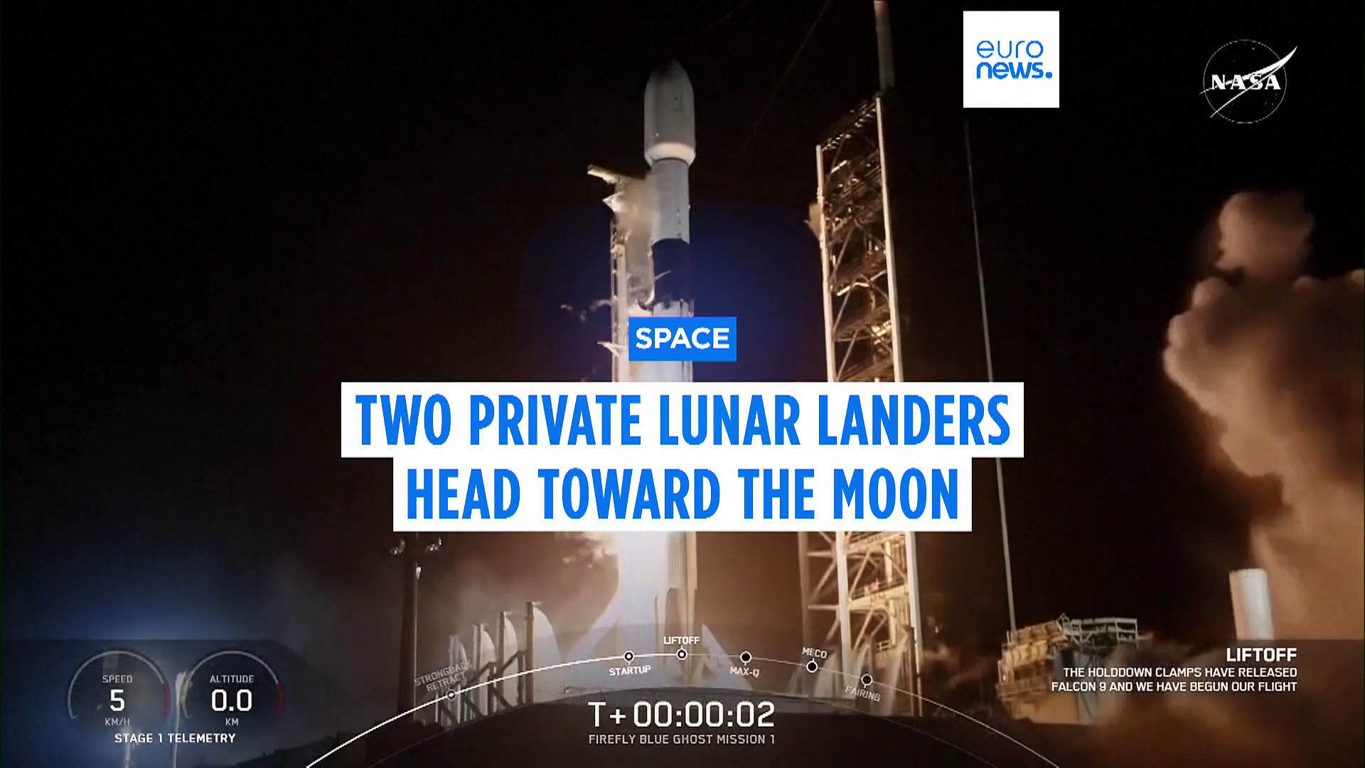 SpaceX launches two lunar landers toward the moon SpaceX launches two lunar landers toward the moon