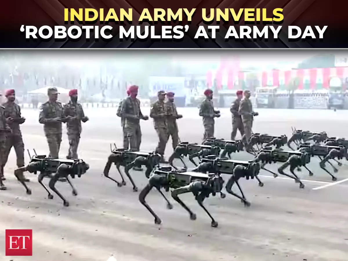Indian Army debuts 'Robotic Mules' at historic Army Day parade in Pune