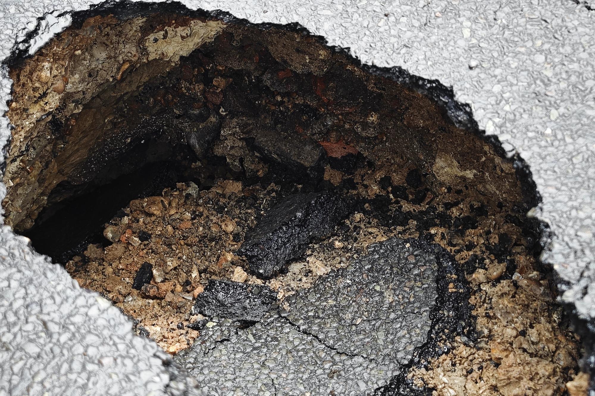 Worthing sinkhole: Part of road cordoned off after void appears