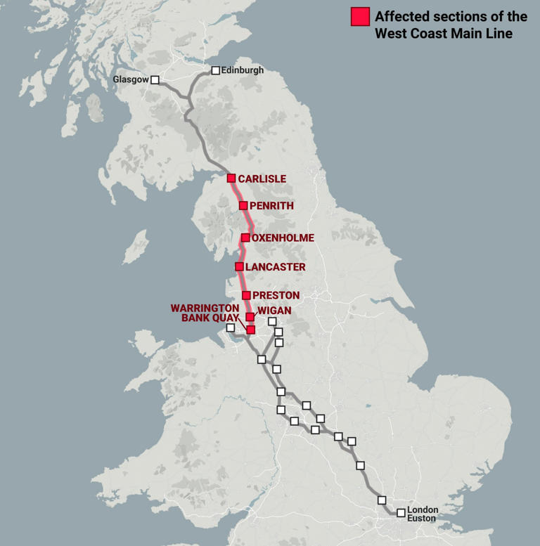 West Coast Main Line to be shut for weeks at a time on major route out ...