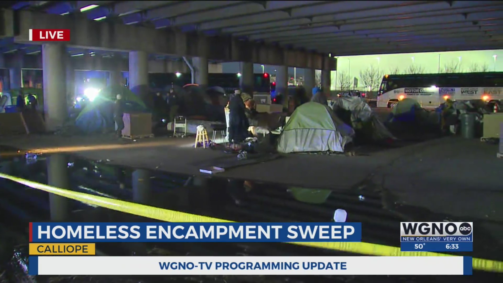 Homeless encampment sweeps begin in New Orleans per order of Gov. Landry