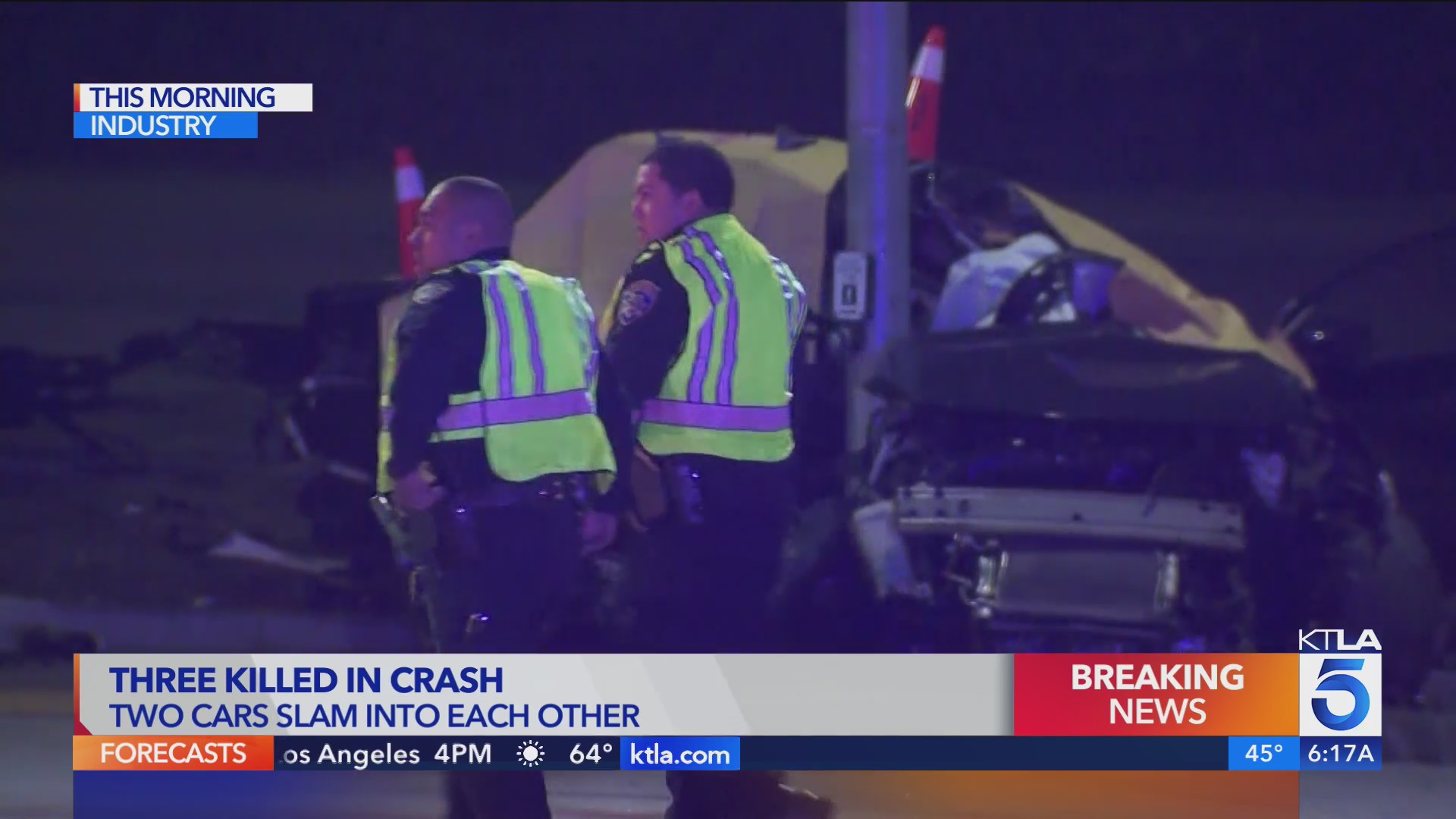 3 dead in brutal two-car crash in City of Industry, driver arrested