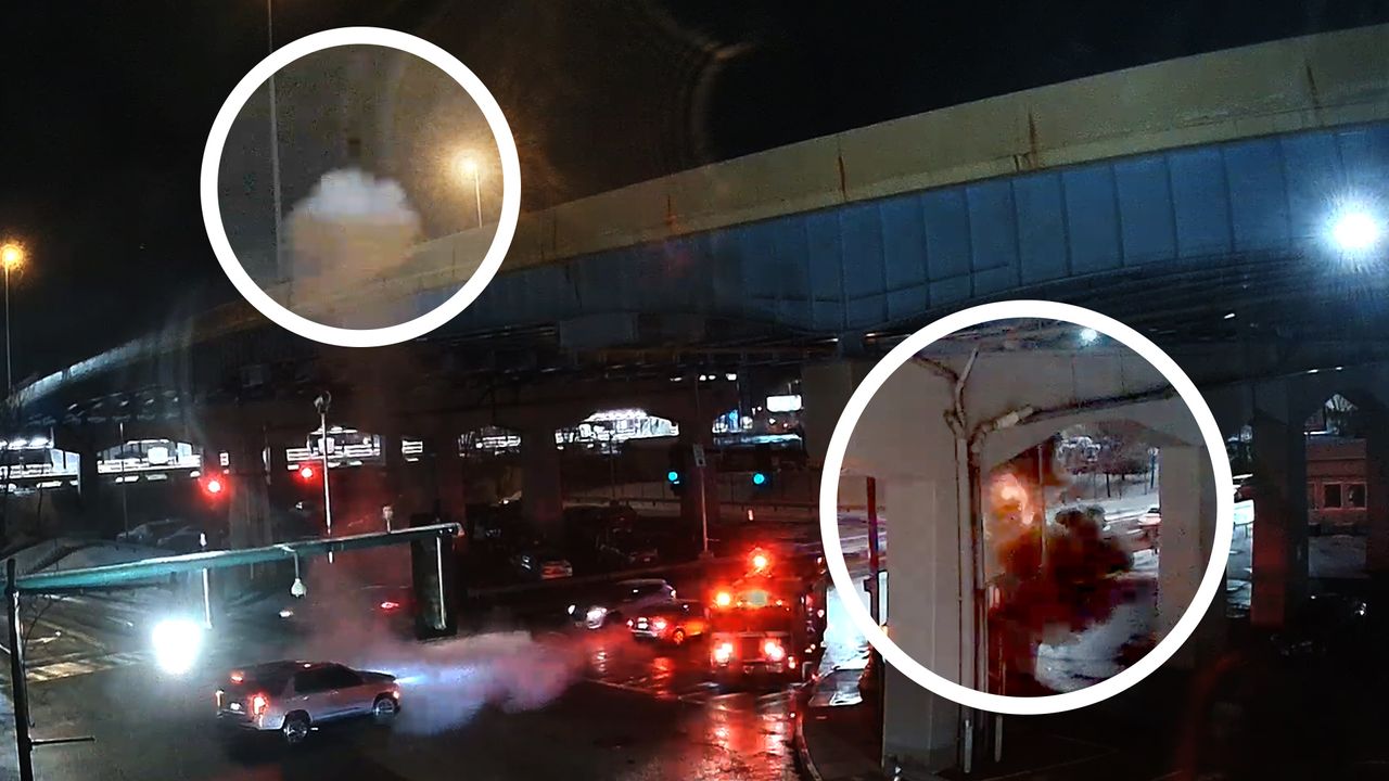 Manhole covers fly into air after huge explosion in Massachusetts